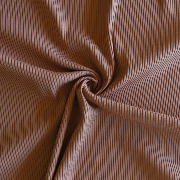 Cognac Ribbed Nylon Spandex Swimsuit Fabric - 31" Remnant – The Fabric ...