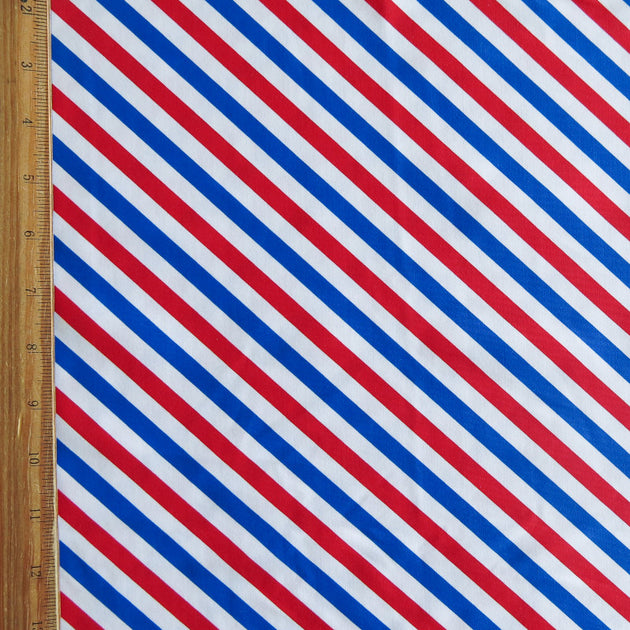 Americana Diagonal Stripes Nylon Spandex Swimsuit Fabric – The Fabric Fairy