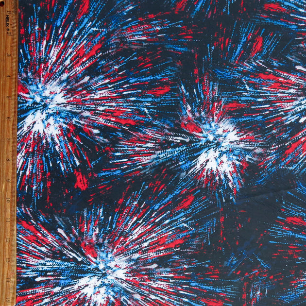 Americana Fireworks Poly Spandex Swimsuit Fabric – The Fabric Fairy