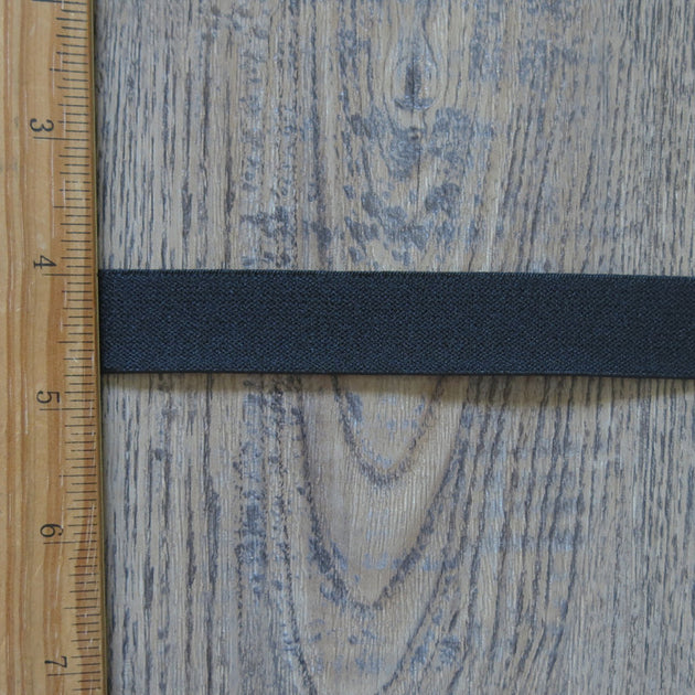 Black 3/4 inch wide Double Sided Plush Elastic – The Fabric Fairy