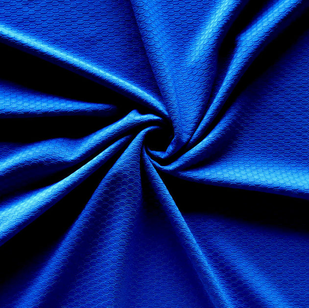 Royal Dri-Fit Bubble Jacquard Poly Spandex Mesh Fabric – The Fabric Fairy