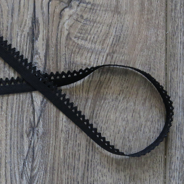Black 1/2" Picot Decorative Elastic Trim – The Fabric Fairy