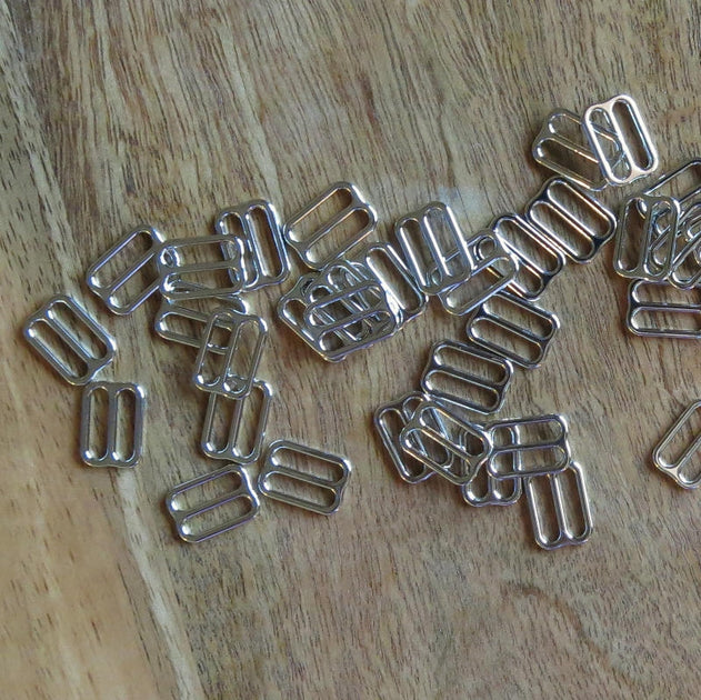 3/8 inch Silver Bra Slides – The Fabric Fairy